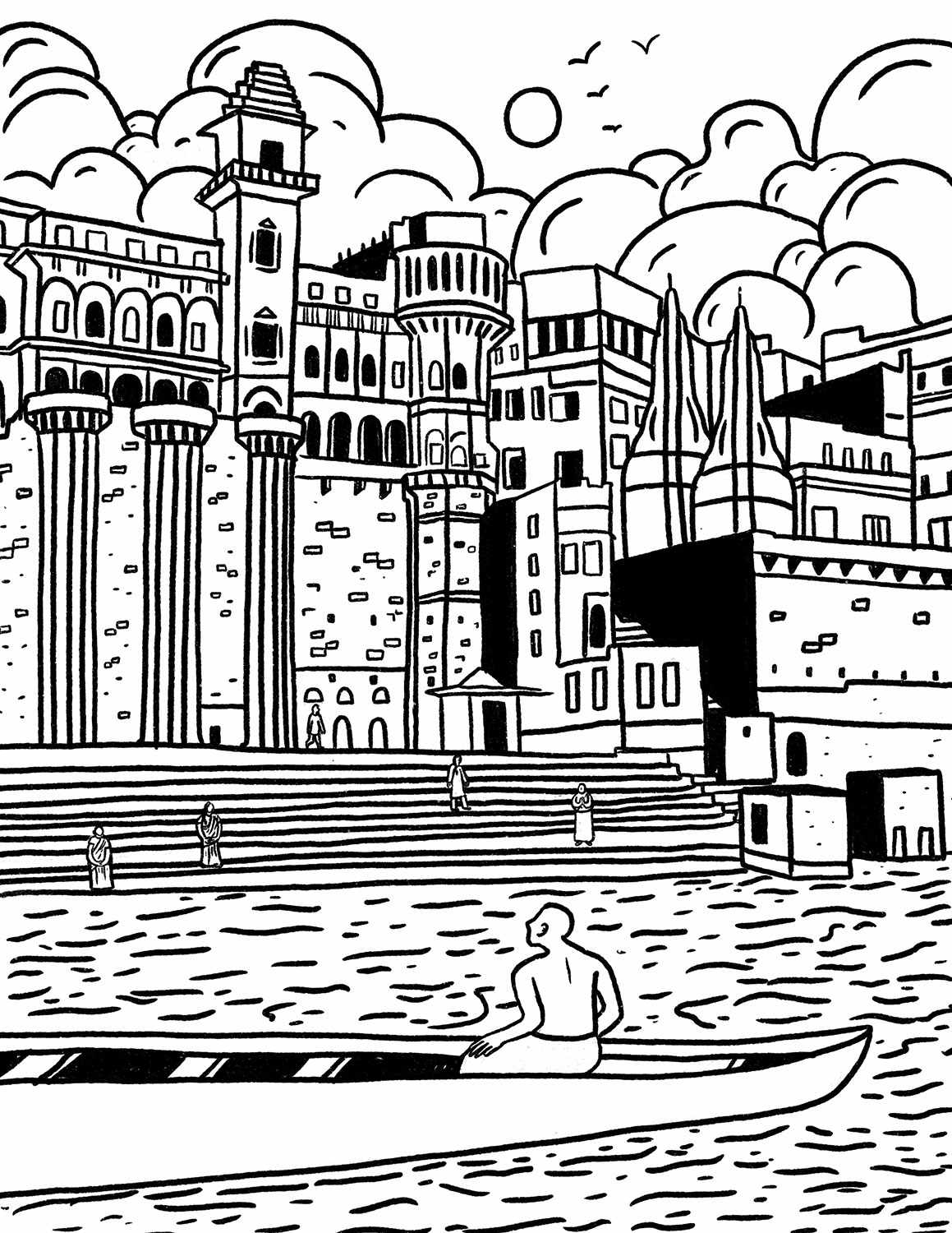 River Bank Coloring Page